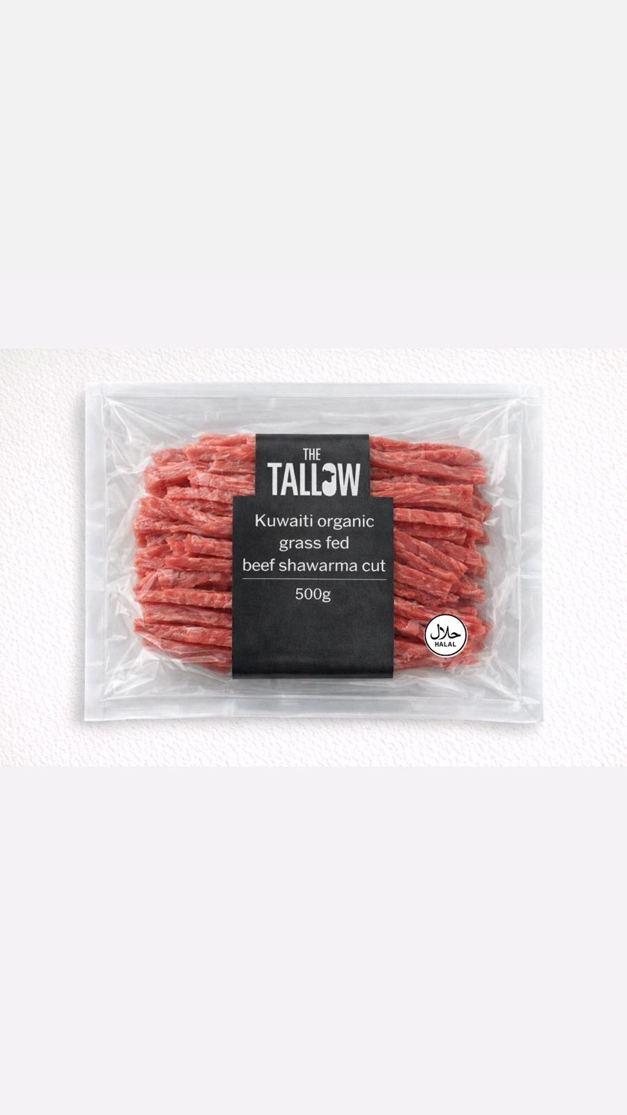 Organic Grass-Fed Beef Shawarma Cut 500g | The Tallow Kuwait